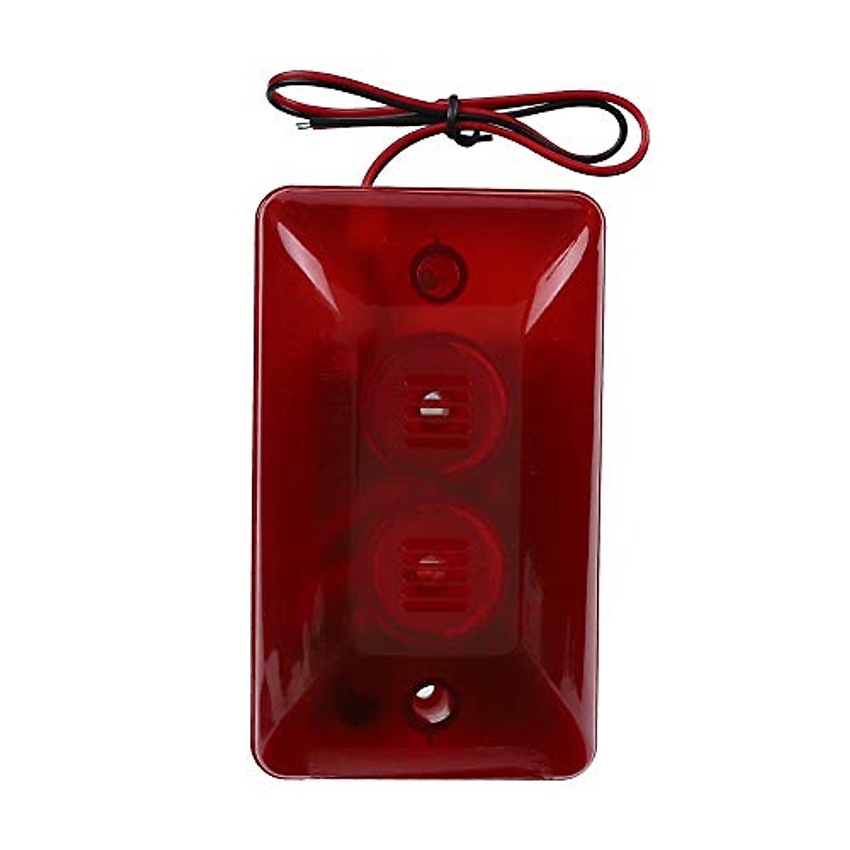 12V 15W Wired Strobe Siren,Sound and Light Alarm System,Sound Alarm Strobe Flashing Red Light 120dB for Home Security
