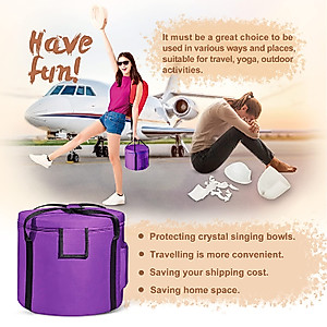 432HZ Set of 3 PCS 8-12 inch Quartz Crystal Singing Bowls 8'' B 10'' E 12'' C With Case Bag