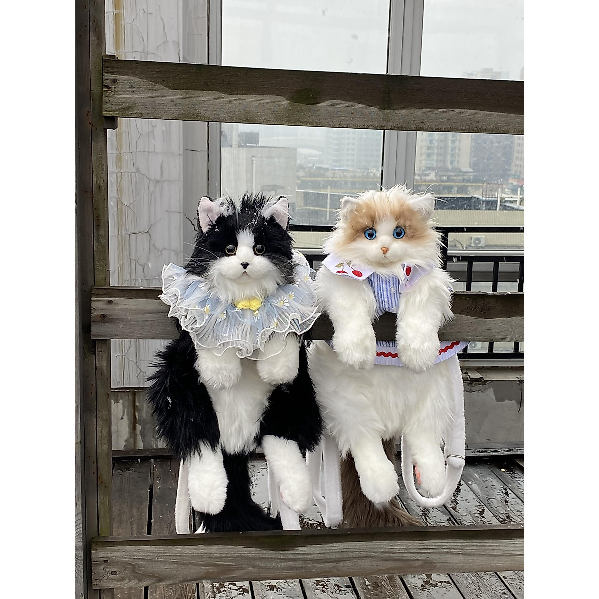 Chongker Stuffed Animals Backpack - Cute Cat plush Backpack, Handcrafted Realistic Cat Shaped Backpack for Women,Girls,Adults,Kids,Idea for Birthdays,Anniversaries,Ordinary days, Large Ragdoll Bag