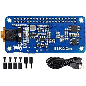 ESP32 One Kit Mini Development Board with WiFi/Bluetooth for Raspberry Pi Hats Support Image Recognition Voice Processing Compatible with Arduino and ESP-IDF Software SDK (with Camera)