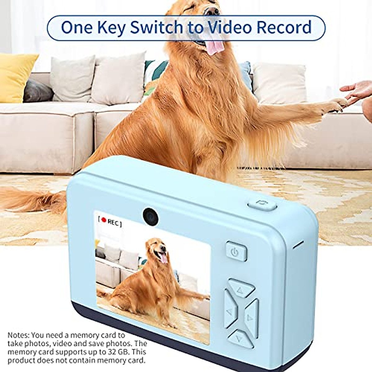 BISOFICE Portable Students Camera 20M Camera Auto Focus 2.0'' IPS Screen 1080P Video Record Mini Selfie Camera Learning Toy Christmas Birthday Gift Holiday Travel