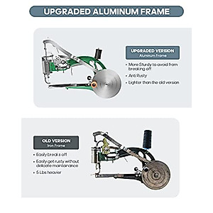 FAHKNS Shoe Repair Machine Handheld Leather Sewing Machines Cobbler Stitching Industrial Heavy Duty Maquina de Coser Manual Nylon Line for Upsolery Zippers Coats Bags Clothes Quilts Trousers Belt DIY Items