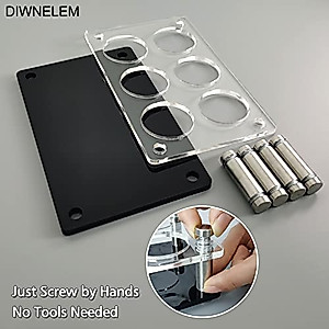 DIWNELEM Acrylic Shot Glass Holder Shot Glass Server Acrylic Cup Holder Shot Glass Serving Tray Shot Glass Base for Tequila Whiskey Brandy Vodka Spirit Liquor (2 * 3 Cup Holder,No Glass Cups)