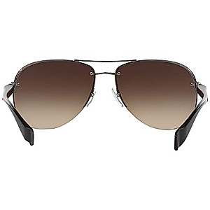 Prada Linea Rossa Men's PS 56MS Sunglasses Gunmetal/Brown Gradient 62mm