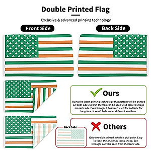 Probsin St Patricks Day Decorations Flag 3x5 Ft Banner Double Printed Irish Flag Holiday Shamrocks Clover Party Supplies Yard Signs Home Decor Funny Hanging Green Poster Welcome Photo Backdrop with Brass Grommets for Indoor Outdoor Garden Lawn Garage Hous
