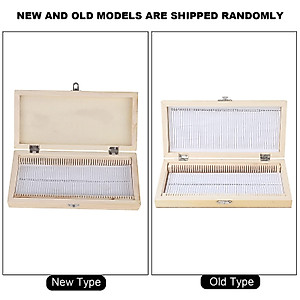 Biology Glass Prepared Microscope Slides Specimens Wooden Slide Storage Box Case
