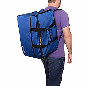 Board Game Bag - [Backpack/Shoulder Strap/Luggage Slip] - Padded Board Game Carrier (Royal Blue)