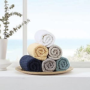 Tommy Bahama- Hand Towel Set, Highly Absorbent Cotton Bathroom Decor, Low Linting & Fade Resistant (Northern Pacific Yellow, 2 Piece)