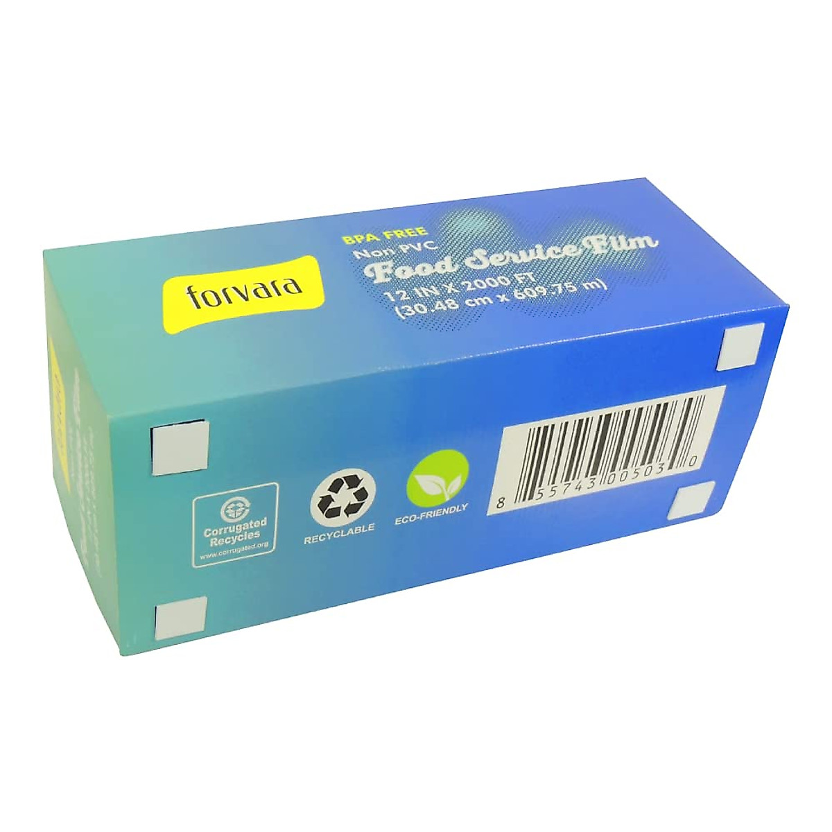 Forvara Non-PVC 12" x 2000' Foodservice/Cutterbox film with Slide cutter (BPA-free,Chlorine-free, Non-PVC, Microwave safe and Odourless Foodwrap film)