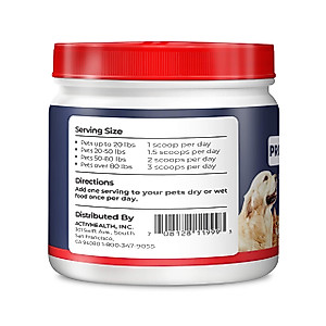 ActivHealth Digestive Enzymes and Probiotic for Pets (Dogs, Cats, Rabbits and More, 125 mg, 120 servings) by Geneflora for Pets Pack of 2