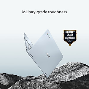ASUS Chromebook Flip CX3, 14" Touchscreen FHD NanoEdge Display, Intel Core i3-1110G4 Processor, 128GB SSD, 8GB RAM, Garaged Stylus, Backlit Keyboard, Wi-Fi 6, Chrome OS, AI Blue, CX3400FMA-DH388T-S