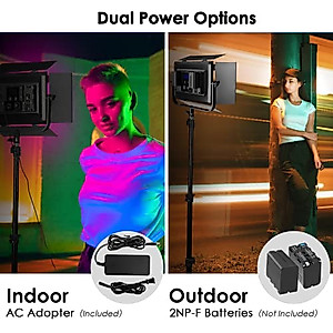 NITSINE APP Control Led Video Light Panel Lighting Kit, 2-Pack 45W Dimmable Bi-Color +Light Stand, 3200K–5600K Soft Light CRI 97+ 7000Lux for Game/Live Streaming/YouTube/Photography