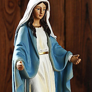Simhoa 1pc Blessed Saint Virgin Mary Statue Wedding Gift Christmas Tabletop Decor
