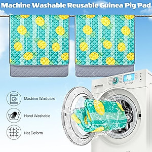 2 Pack Washable Guinea Pig Cage Liner - Reusable Guinea Pig Mat, Waterproof Bedding for Cage, Super Absorbant Pee Pads for Small Animals
