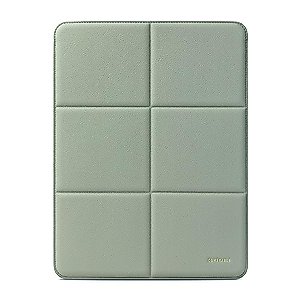 Comfyable Laptop Sleeve 13 Inch Precisely Compatible with MacBook Pro M2 2022 M1 2020-2016 & Mac Air M2 2022 M1 2020, Not Fit Old Versioned MBA/MBP, Faux Leather Cover Case, Debossed Grid, Sage