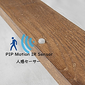 SKIVTGLAMP Nature Wood Wall Sconce Rechargeable Battery Operated LED PIP Motion IR Sensor Wall Lamp, No Drilling Cordless Farmhouse Wall Mounted for Rustic House Number Customizable Circular Walnut