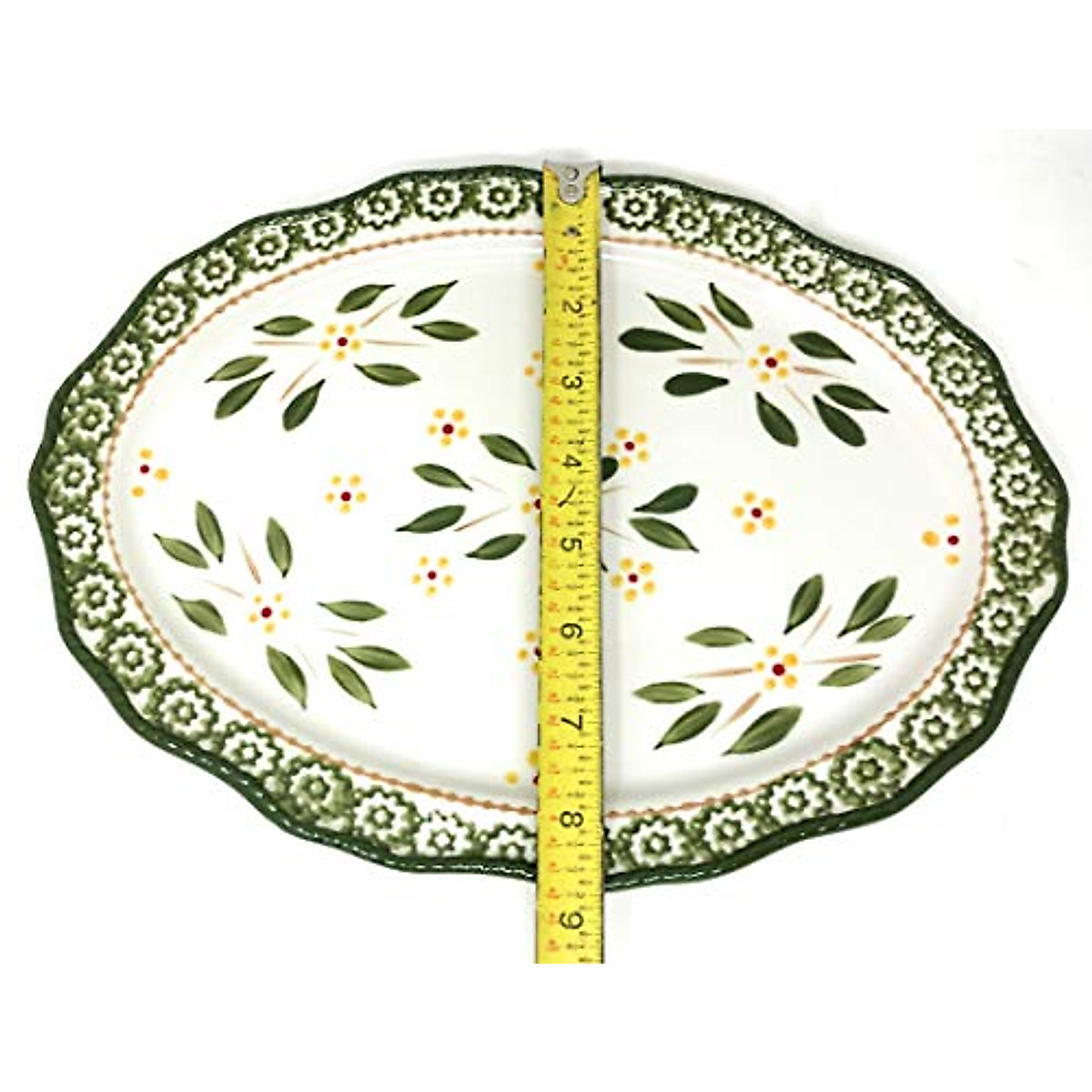 Temp-tations Set of 2 Platters: 18" x 13" and 12" x 8.75", Ceramic (Old World Blue)