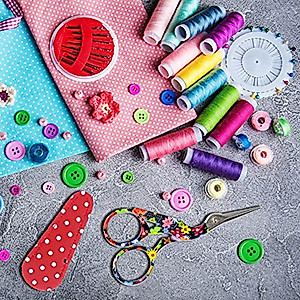 Hisuper Embroidery Scissors with Leather Scissors Cover Stainless Steel Sharp Stork Crane Scissors for Sewing Crafting Art Work Threading Needlework and DIY Tools Dressmaker Small Shears