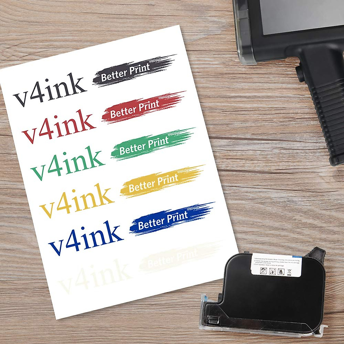 v4ink BT-2580P BENTSAI Original Solvent Fast Dry Ink Cartridge Replacement for BENTSAI Handheld Inkjet Printer BT-HH6105B2, BT-HH6105B3, B10