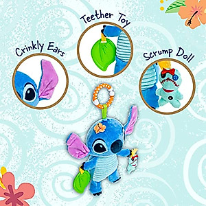 KIDS PREFERRED Disney Baby Lilo & Stitch - Stitch On The Go Activity Toy 12 Inches, Blue (KP79988)