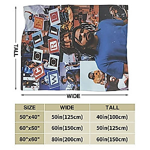 DanaJLessard Flannel Blanket J Rapper Cole Funny Throws Blanket Women Men Lightweight Super Soft Fleece Air Conditioning Blankets for All Season 60"x50"