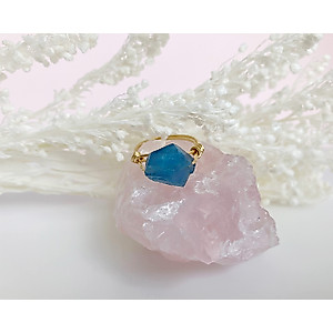 Raw Aquamarine Gemstone Ring, Irregular Shaped Stone Ring, Sterling Silver 14K Gold-Filled 14K Rose Gold-Filled Band, Wire Wrapped Band, March Birthstone, Custom Size, Jewelry Inspirations