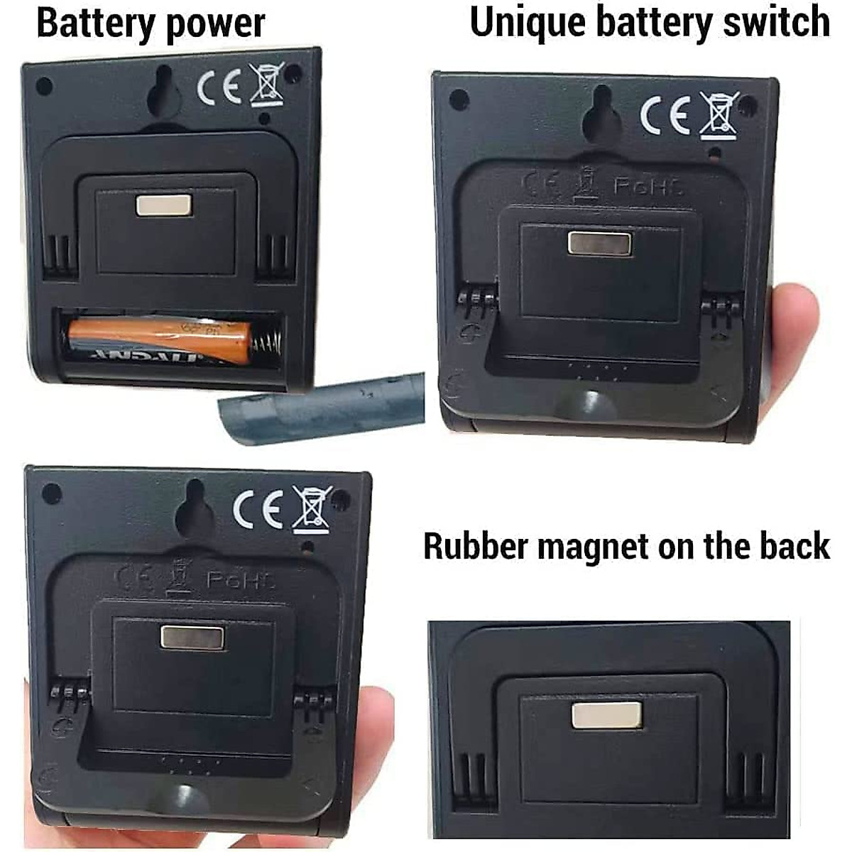 Kyzistn Kitchen Timer, Digital Kitchen Timer Magnetic Countdown Kitchen Timer with Loud Alarm Stainless Steel Timer for Kitchen Cooking, Baking,Sports Games