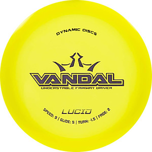 Dynamic Discs Lucid Vandal Fairway Driver Golf Disc [Colors May Vary] (173-176g)