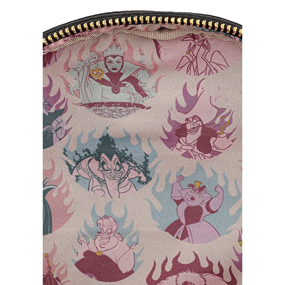 Loungefly Disney Villains Pastel Flames All Over Print Womens Double Strap Shoulder Bag Purse