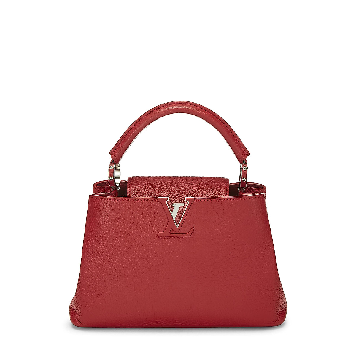 Louis Vuitton, Pre-Loved Red Taurillon Capucines BB, Red