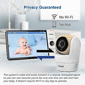 VTech VM919-2HD 2-cam Video Monitor with Battery Support 15-hr Streaming, 7" 720p Display, 360 Panoramic Viewing, 110 Wide-Angle View, Night Vision, Up to 1000ft Range, Secured Transmission