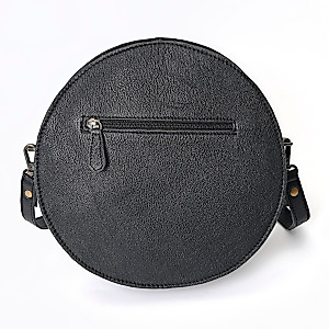 Merbaa Western Canteen Round Bag Luxurious Cowhide Leather Messenger Bag for Women - Your Ultimate Style Companion for Every Occasion
