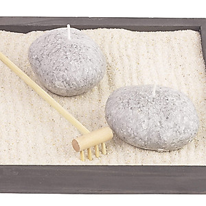 HEALLILY 8Pcs Mini Zen Sand Rakes Bamboo Rakes Tool Miniature Meditation Zen Garden Tool Feng Shui Tabletop Rock Ornament Garden Desktop Sandbox Kits 14cm x3. 5cm