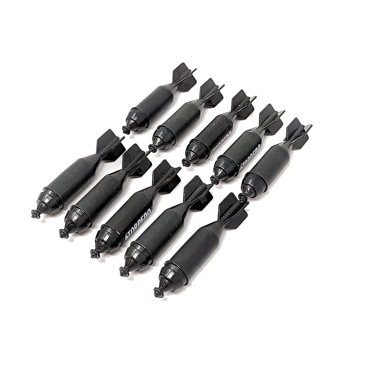 Military Navy Toy Torpedo Missiles Playset for Action Figures Diorama Sets - 10 Pieces