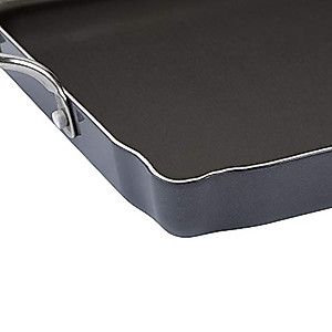 GoodCook Everyday 18" x 11" Nonstick Aluminum Double Burner Griddle Pan, Black