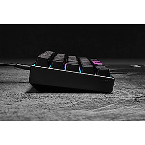 MUMUJJ K65 RGB Mini 60% Mechanical Gaming Keyboard, Adjustable RGB Lighting Single Keys, Mechanical Speed Keys, Hyper-Processing Technology Black