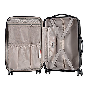 Olympia U.S.A. Luggage Titan 21 Inch Expandable Carry-On Hardside Spinner, Black, One Size