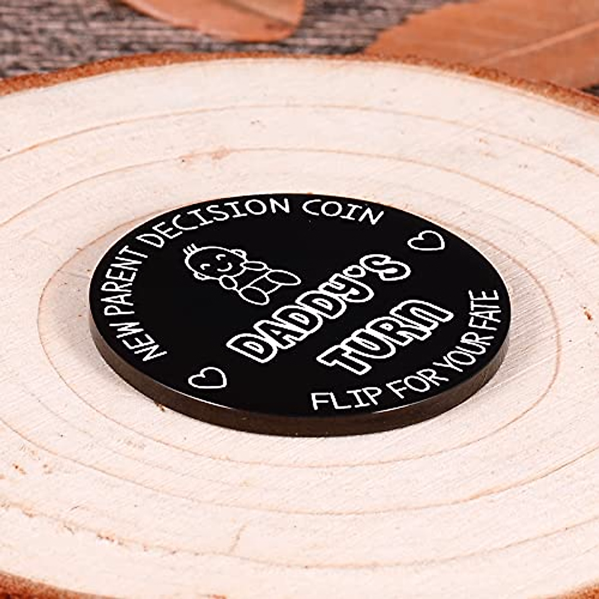 Funny Decision Coin New Mom Dad To Be New Parent Gifts for Pregnant Women First Time Mommy Daddy Birthday Gift for Men Husband Wife Expecting Mother Fathers Day New Baby Present Double-Sided Christmas