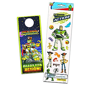 Disney Bundle Buzz Lightyear Backpack and Lunch Bag Set - 6 Pc Bundle with Buzz Lightyear Backpack, Buzz Lightyear Lunch Box, Water Bottle, Stickers, Tattoos, and More (Buzz Lightyear Bags for Kids)