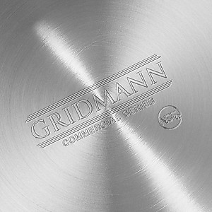 GRIDMANN 10-Quart Tapered Aluminum Sauce Pan with Silicone Handle, NSF Listed Heavy Duty Professional Cookware