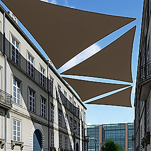 TANG Sunshades Depot 6'x6'x6' Brown Sun Shade Sail 180 GSM HDPE Equilateral Triangle Permeable Canopy Custom Commercial Standard