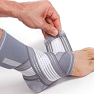 NeoTech Care Adjustable Ankle Support Brace, Gray (Size XL, 1 Unit)