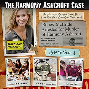 Unsolved Case Files | Ashcroft, Harmony - Cold Case Murder Mystery Game - Can You Solve The Crime? Who Killed Harmony? For Ages 14 and up