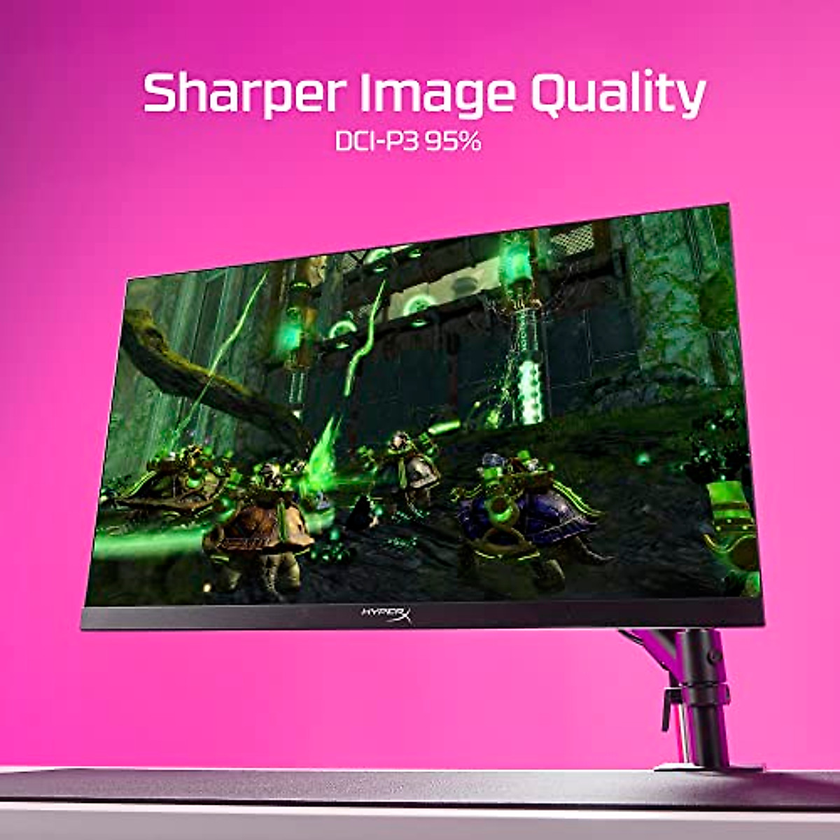 HyperX Armada 27 – Gaming Monitor – 27-inch, QHD (2560x1440), 165Hz Refresh Rate, IPS Panel, 1ms Response Time, NVIDIA® G-SYNC® Compatible, Desk Mount Included - HDMI and Display Port,Black
