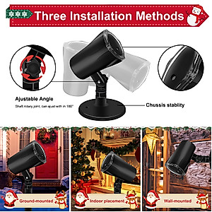 Christmas Projector Lights Outdoor Remote Controlled, Upgraded Rotating LED Lighting Projector Landscape Waterproof for Garden Patio Indoor Home Wedding Party Holiday Decorations