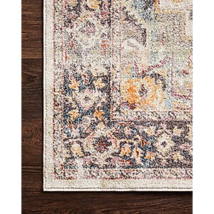 Loloi CLARA Area Rug, 2'-5" x 10'-6", Ivory/Charcoal