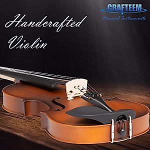 Crafteem Handcrafted Premium Violin Outfit for Kids Beginner, Student, and Adults -Perfect Your Sound and Unlock Your Musical Potential with Confidence.