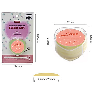 Dedila Pro 600 Pcs by a Box Makeup Breathable Eyelid Tape Big Eye Decoration Invisible Fold Eyelid Shadow Sticker Double Eyelid Tape Tool(with Fork rods)(Slim)