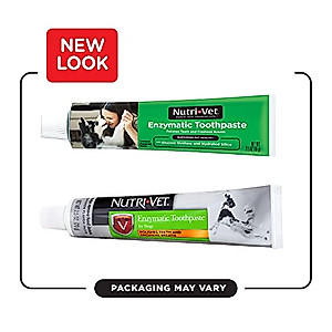 Nutri-Vet Enzymatic Toothpaste for Dogs - Non-Foaming Chicken Flavor - Promotes a Healthy Active Lifestyle - 2.5 oz