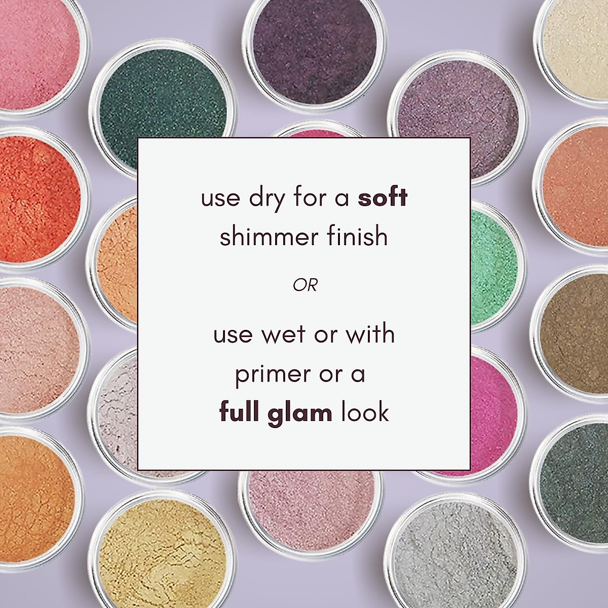 Giselle Cosmetics Black Cherry Loose Mineral Eyeshadow Palette - Versatile Make Up Kit with Highlighter Makeup, Glitter, Shimmer, and Colorful Shades